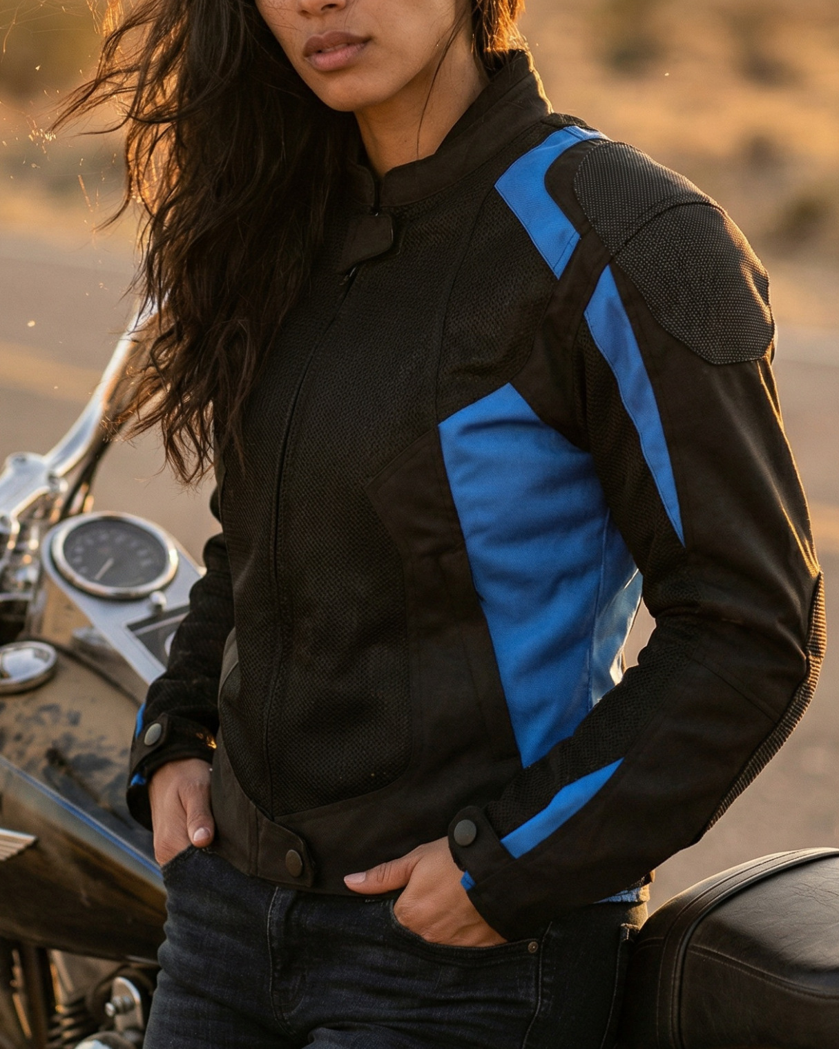 Women’s Super Fabric Mesh Jacket in BLUE – Motorcycle Jackets & Gear ...